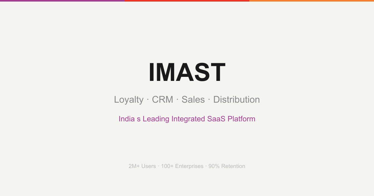 IMAST | Loyalty, CRM & Distribution SaaS Platform India